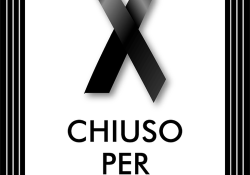 Cartello - Chiuso per lutto Cartello - Chiuso per lutto