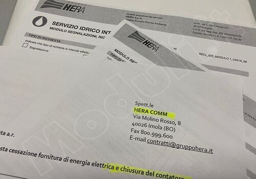 Modulo disdetta Hera: WORD, PDF