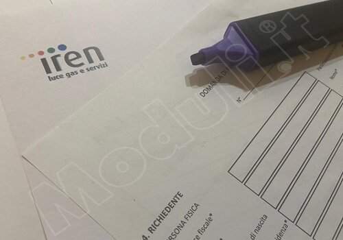 Modulo rateizzazione Iren: PDF